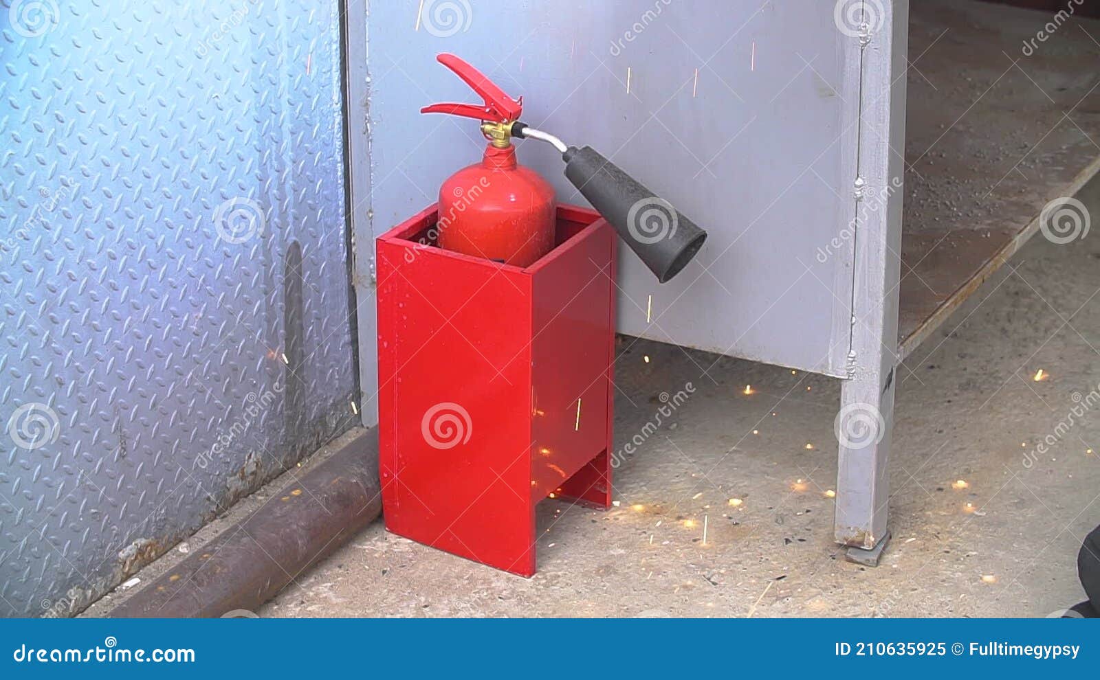 Red Professional Fire Extinguisher Stock Video - Video of container ...