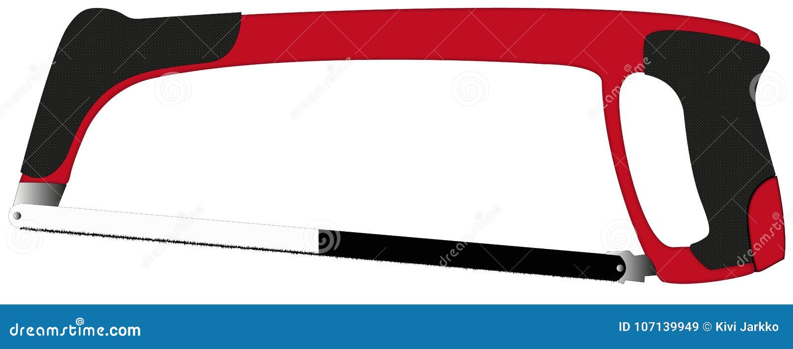 Red Professional Hacksaw with Leather Handles Stock Vector ...