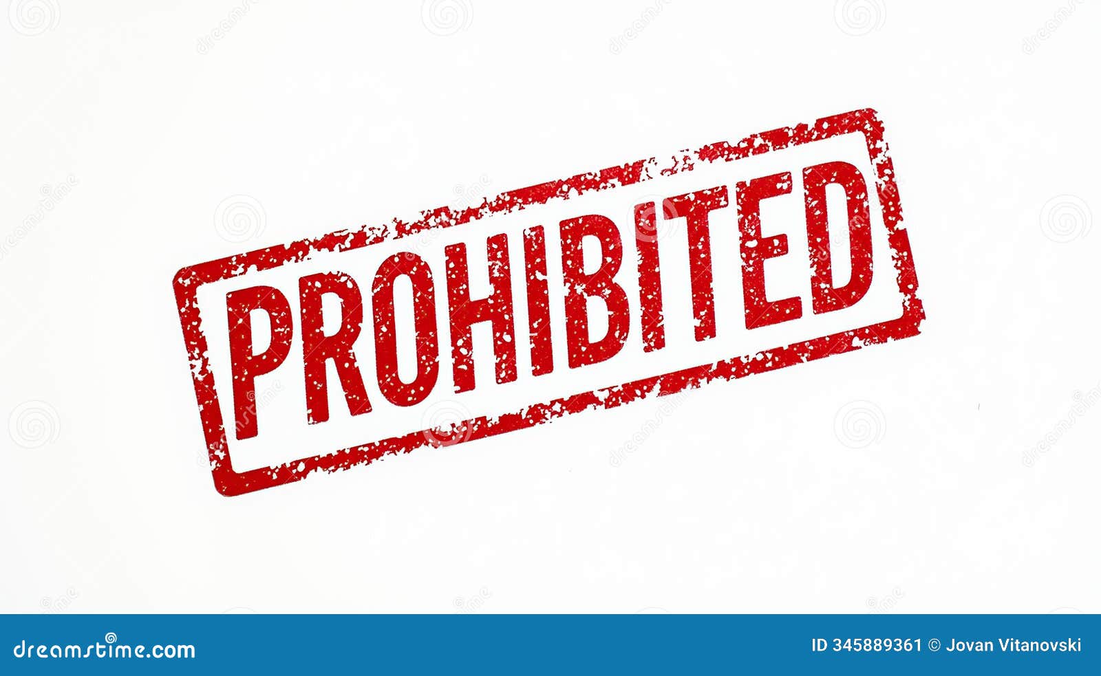 Red Prohibited Stamp on White Background Warning Sign Stock ...