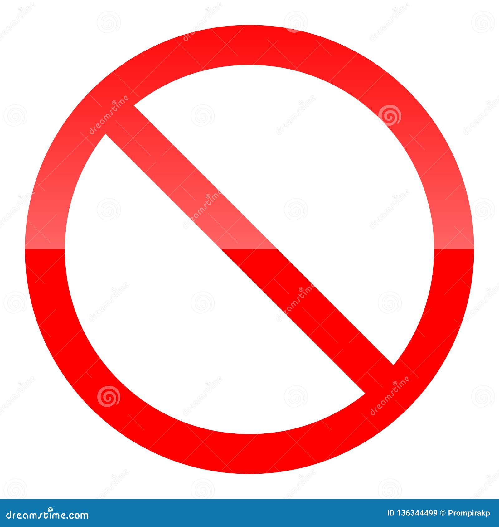 Red Prohibition Sign. Not Allow Icon Stock Vector - Illustration of ...