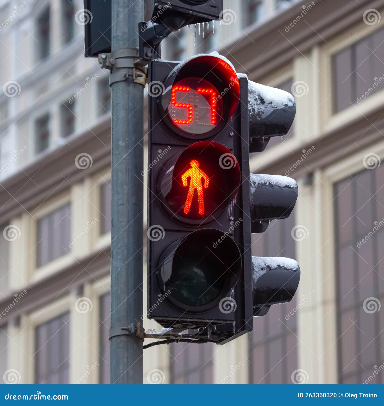 Red Prohibitory Traffic Light Sign at the Crossroads Stock Photo ...