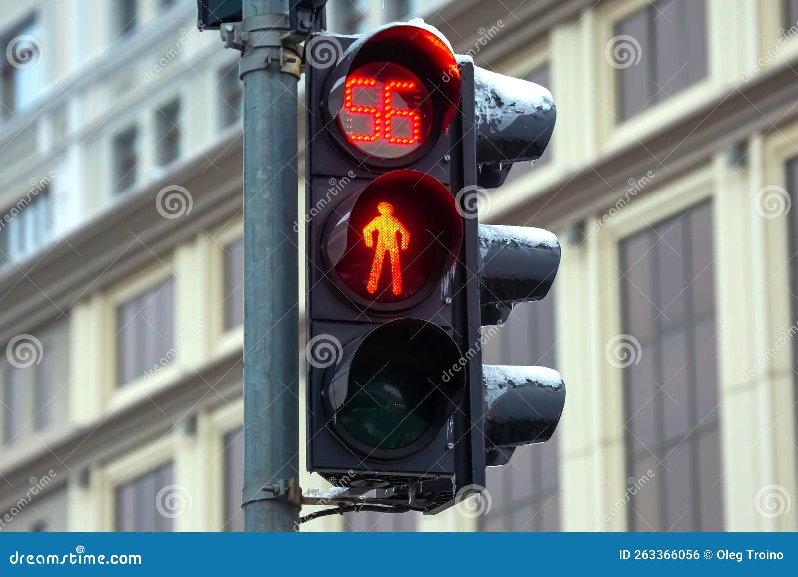 Red Prohibitory Traffic Light Sign at the Crossroads Stock Photo ...