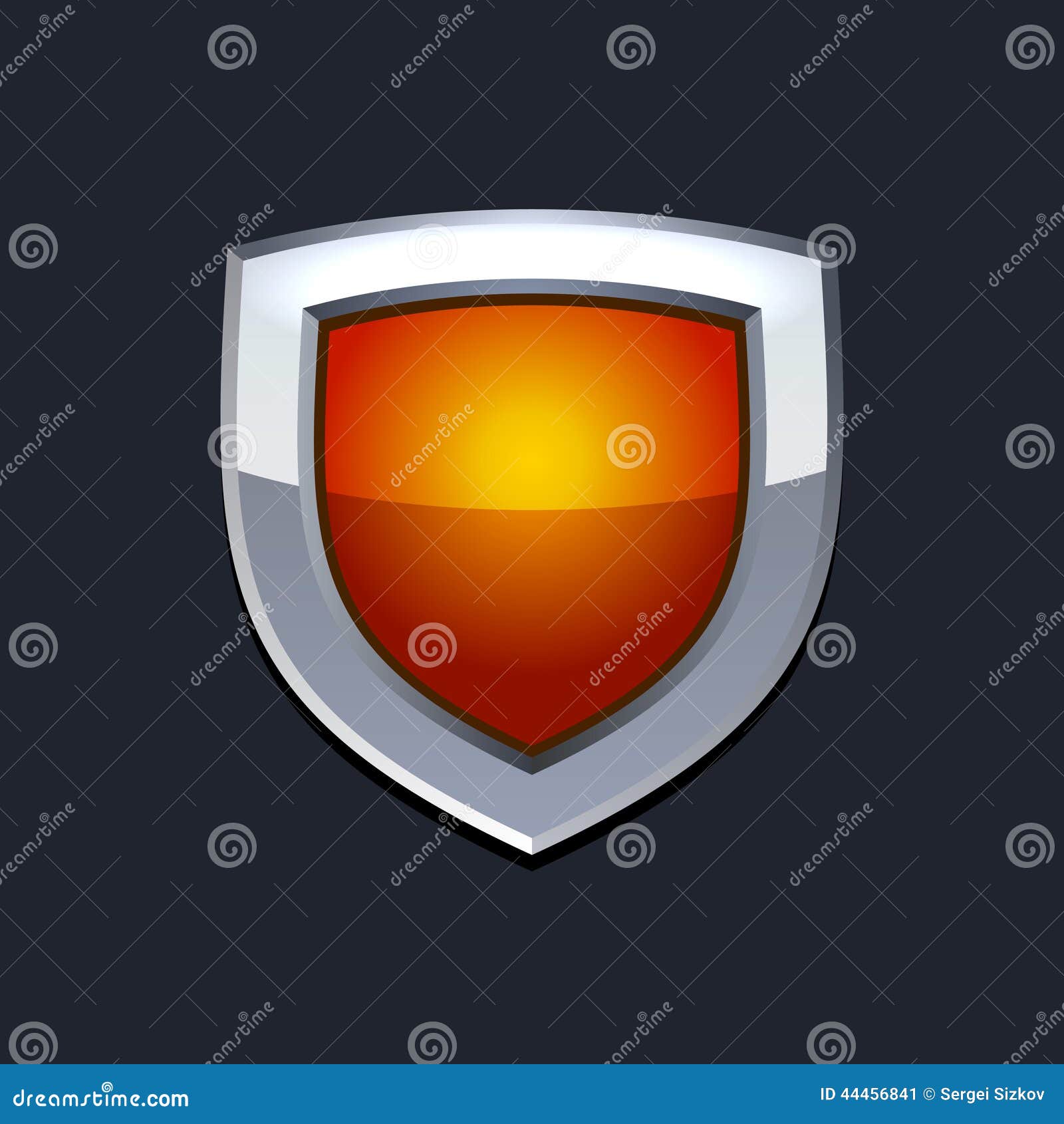 Red Protect Shield Icon Vector Stock Vector - Illustration of orange ...