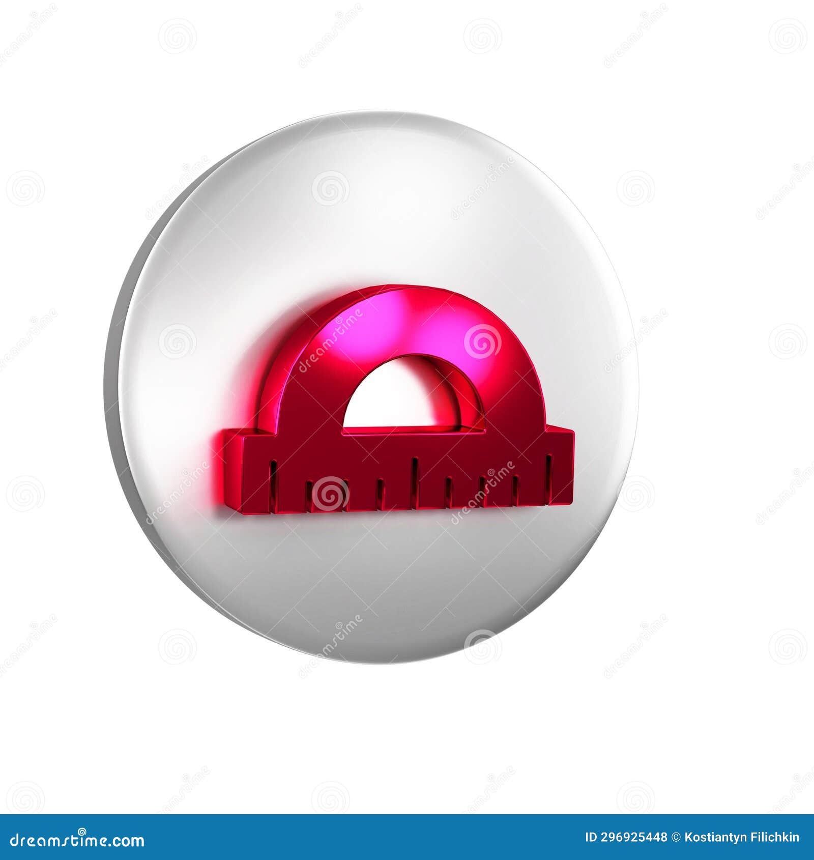 Red Protractor Grid for Measuring Degrees Icon Isolated on Transparent ...
