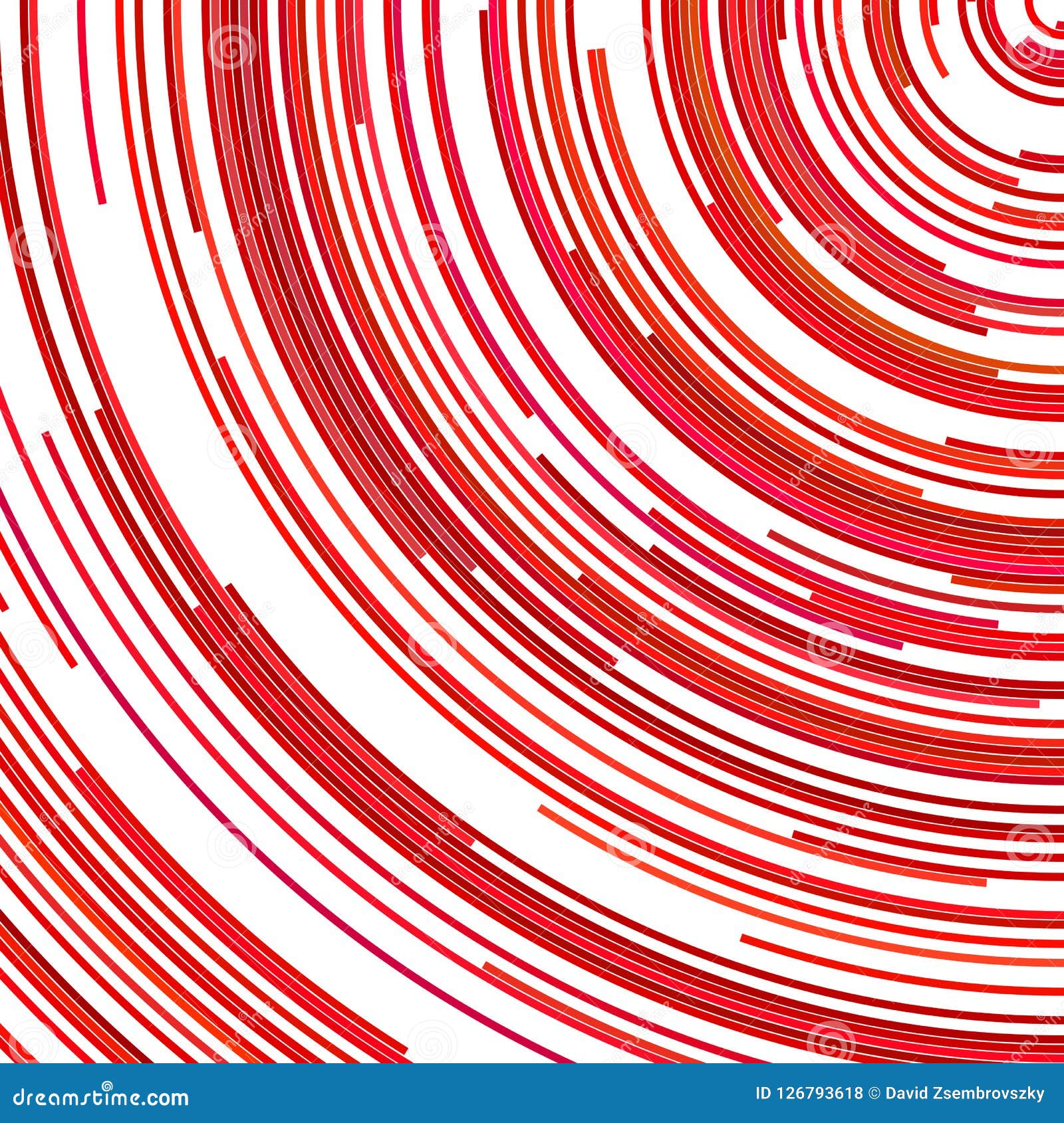 Red Psychedelic Abstract Background from Concentric Circular Stripes ...