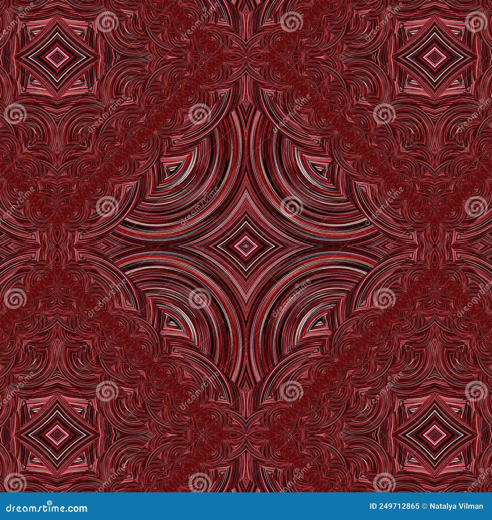 Red Psychedelic Background. Abstract Decorative Vintage Texture. Bright ...