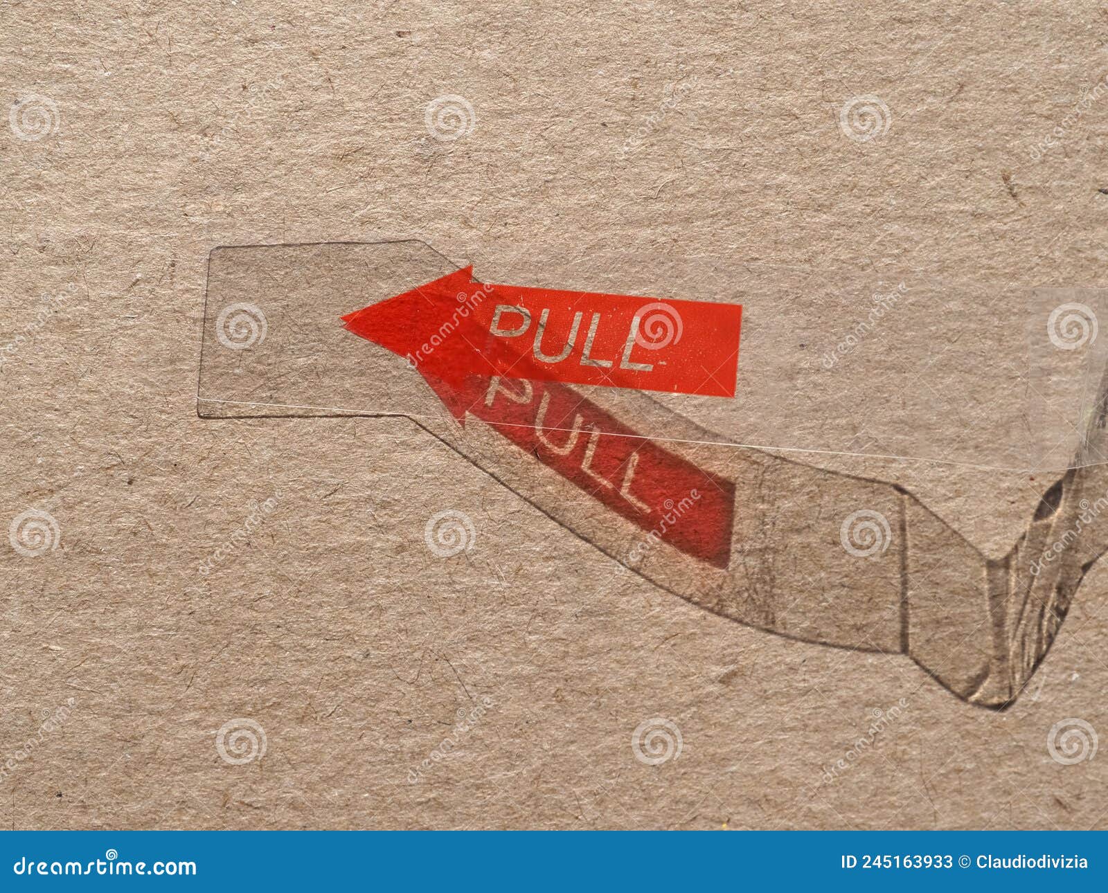Red pull label stock image. Image of cardboard, paper - 245163933