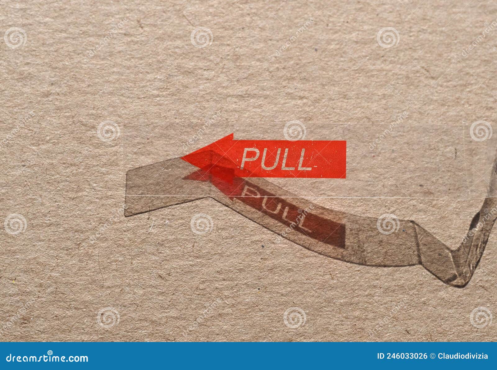 Red pull label stock photo. Image of pulling, paper - 246033026