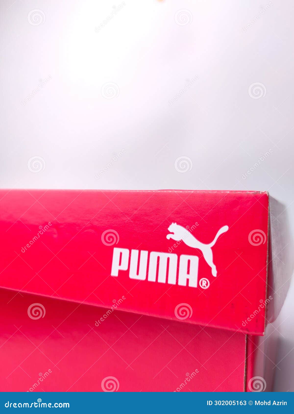 Red Puma Shoe Box on a White Background Editorial Stock Photo - Image ...