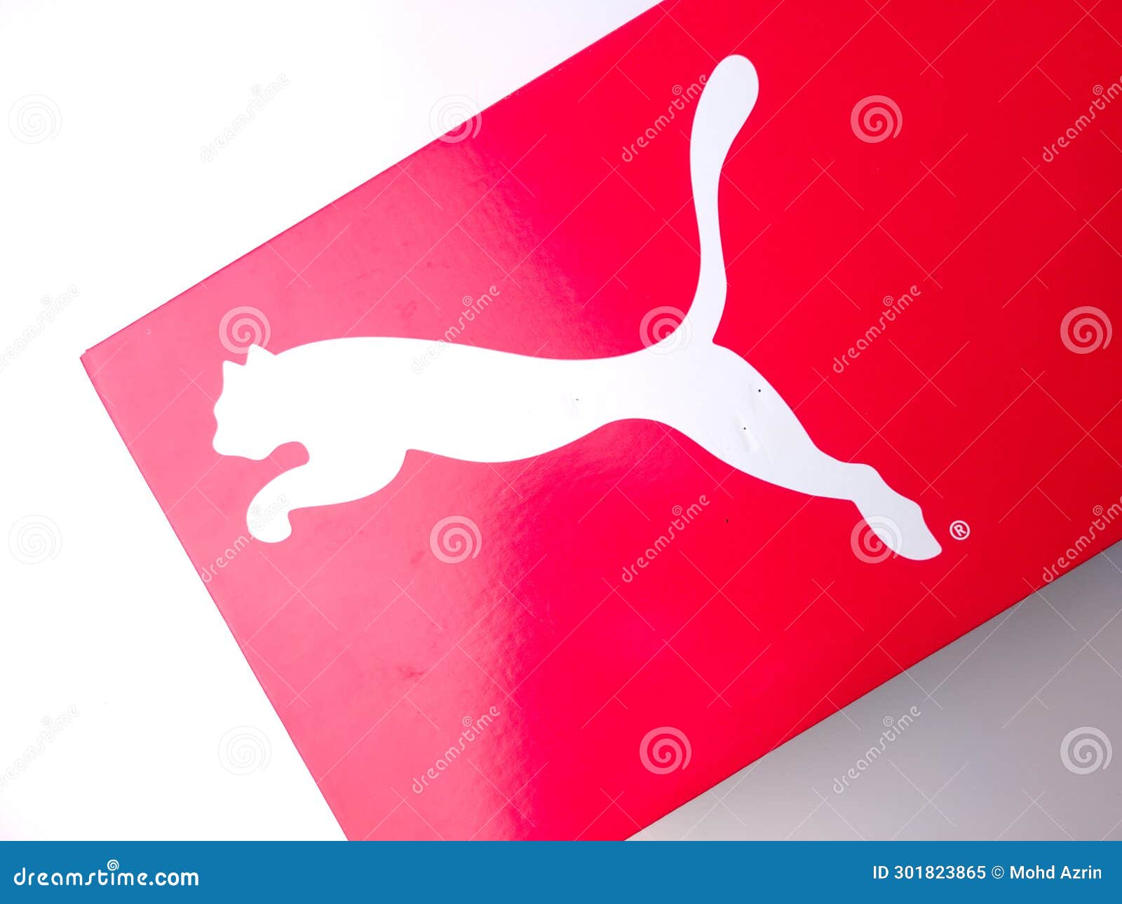Red Puma Shoe Box on a White Background. Editorial Image - Image of ...