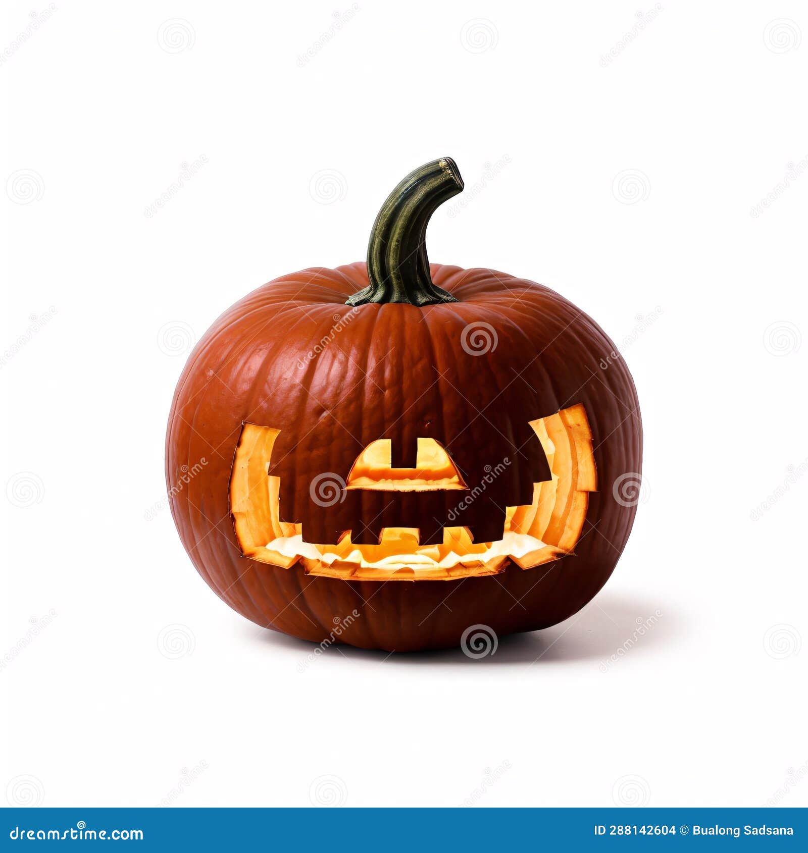 Red Pumpkin Side View Isolated on a White Background. Stock ...