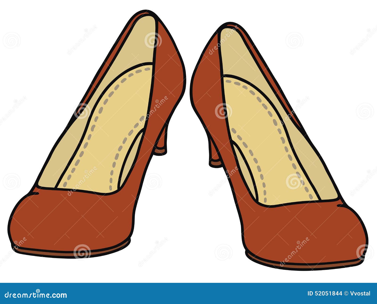 Red pumps stock vector. Illustration of shoes, cartoon - 52051844