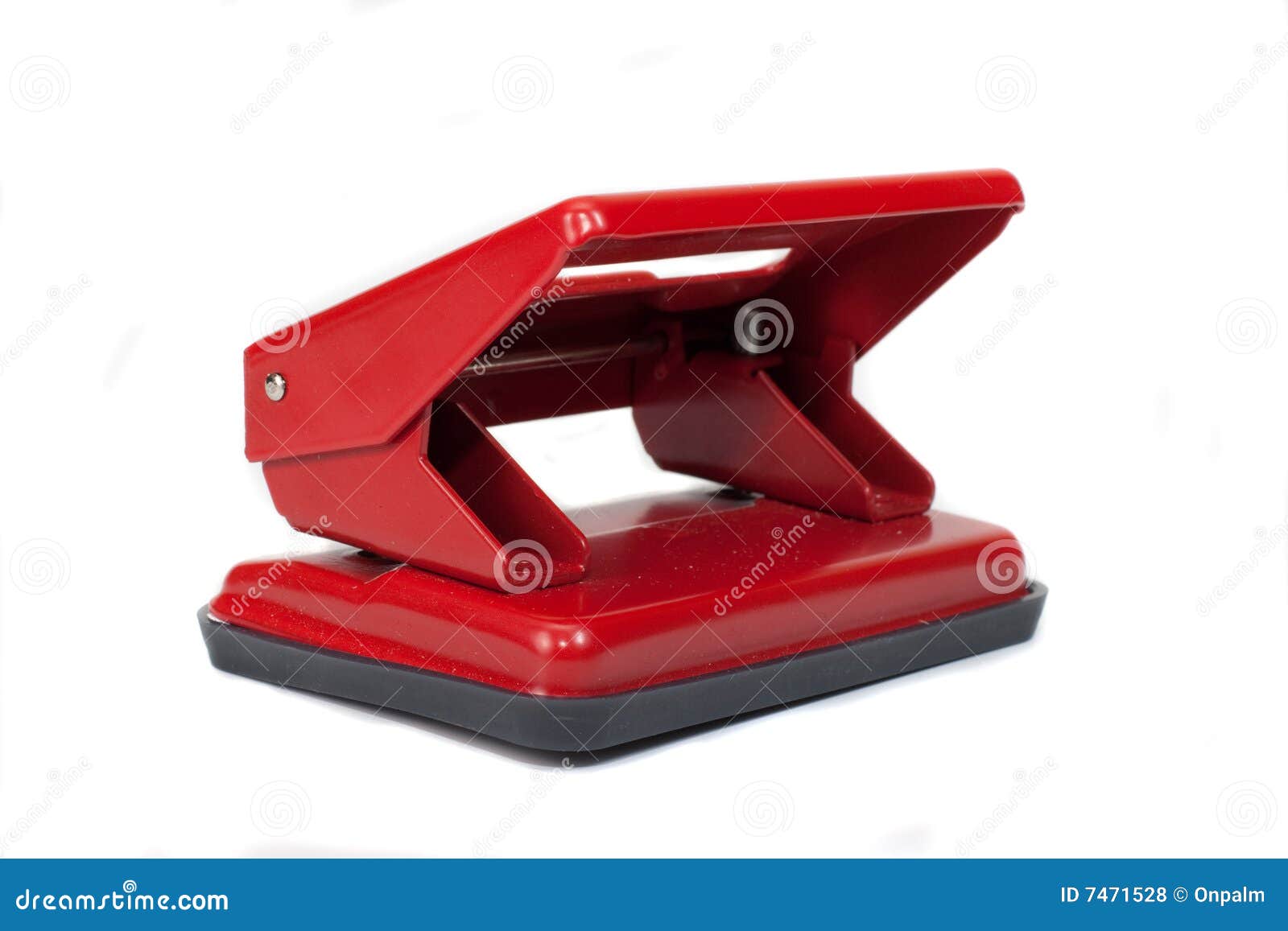 Red puncher stock photo. Image of fastener, thumb, business - 7471528