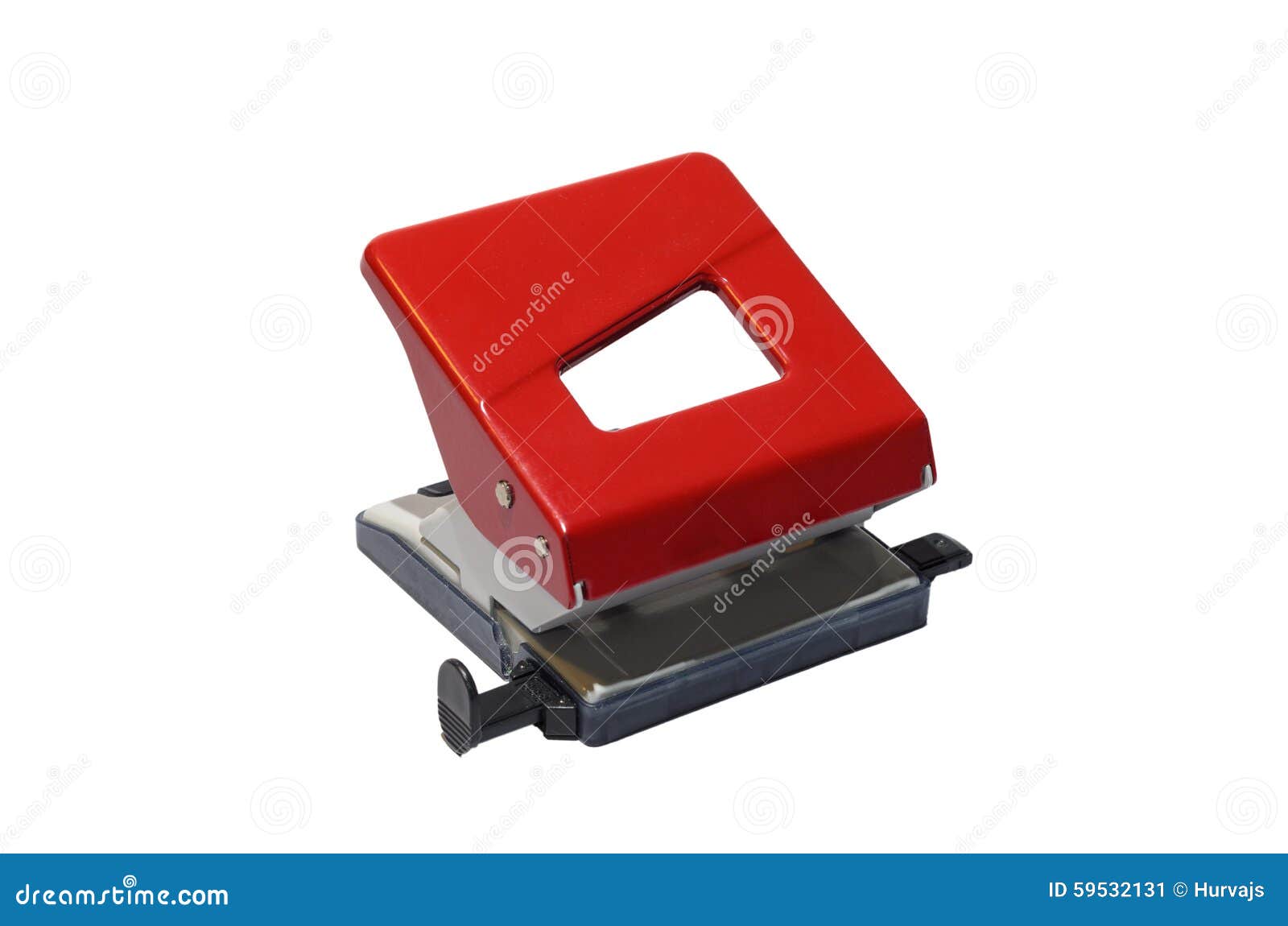 Red Puncher White Isolated Background Stock Image - Image of staplers ...
