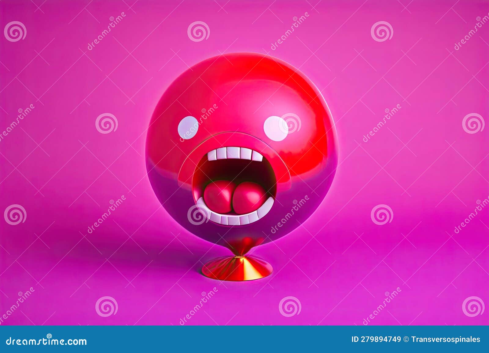 Red and Purple Balloon with Angry Face Generative AI Stock Image ...