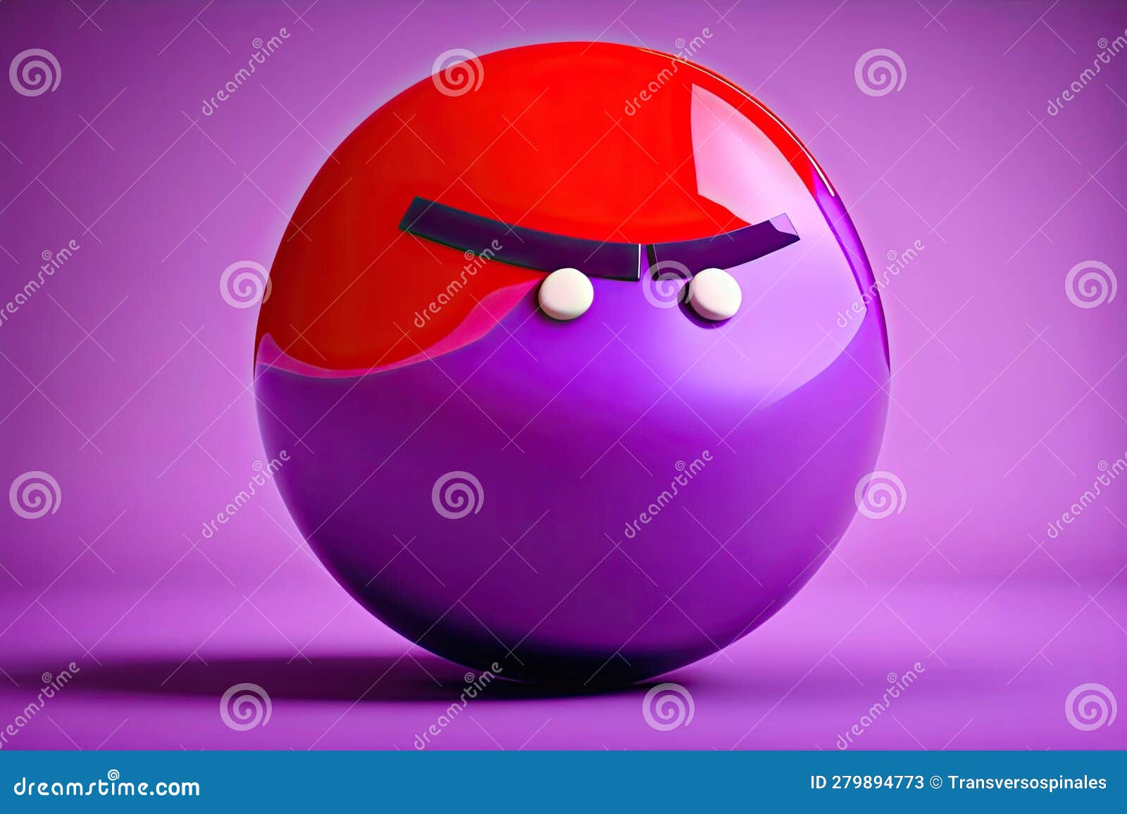 Red and Purple Balloon with Angry Face Generative AI Stock Image ...