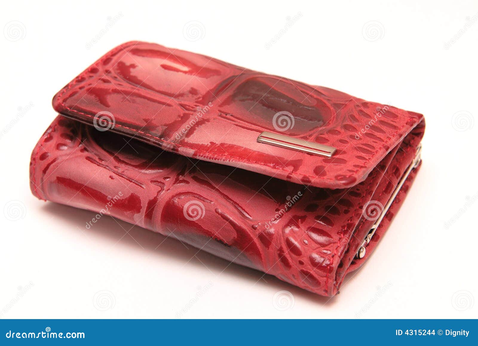 Red Purse stock photo. Image of overdrawn, credit, crocodile - 4315244