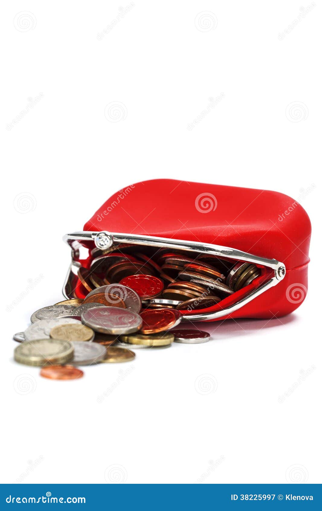 Red purse stock image. Image of gold, cent, cost, commerce - 38225997