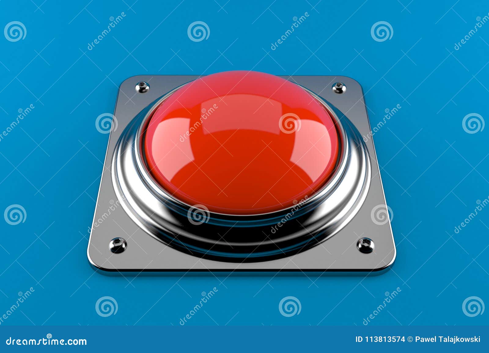 Red push button stock illustration. Illustration of blank - 113813574
