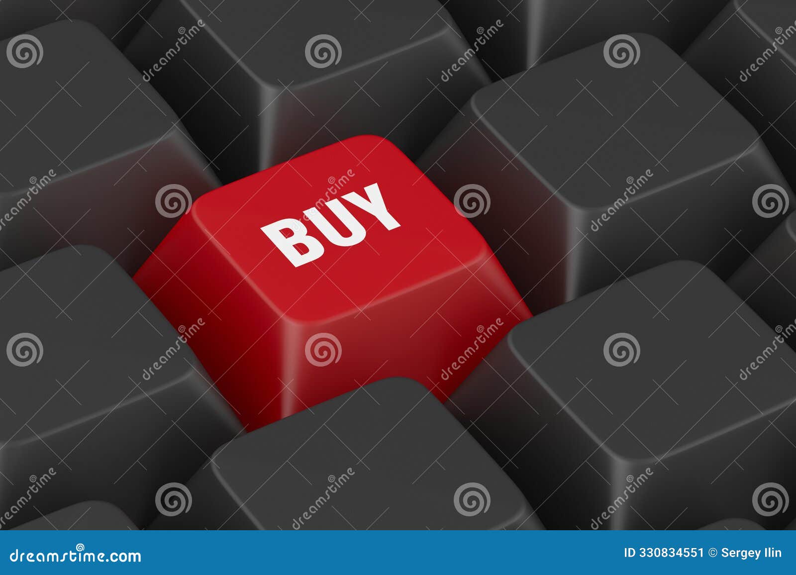 Red Push Button with Text Buy. 3D Illustration Stock Illustration ...