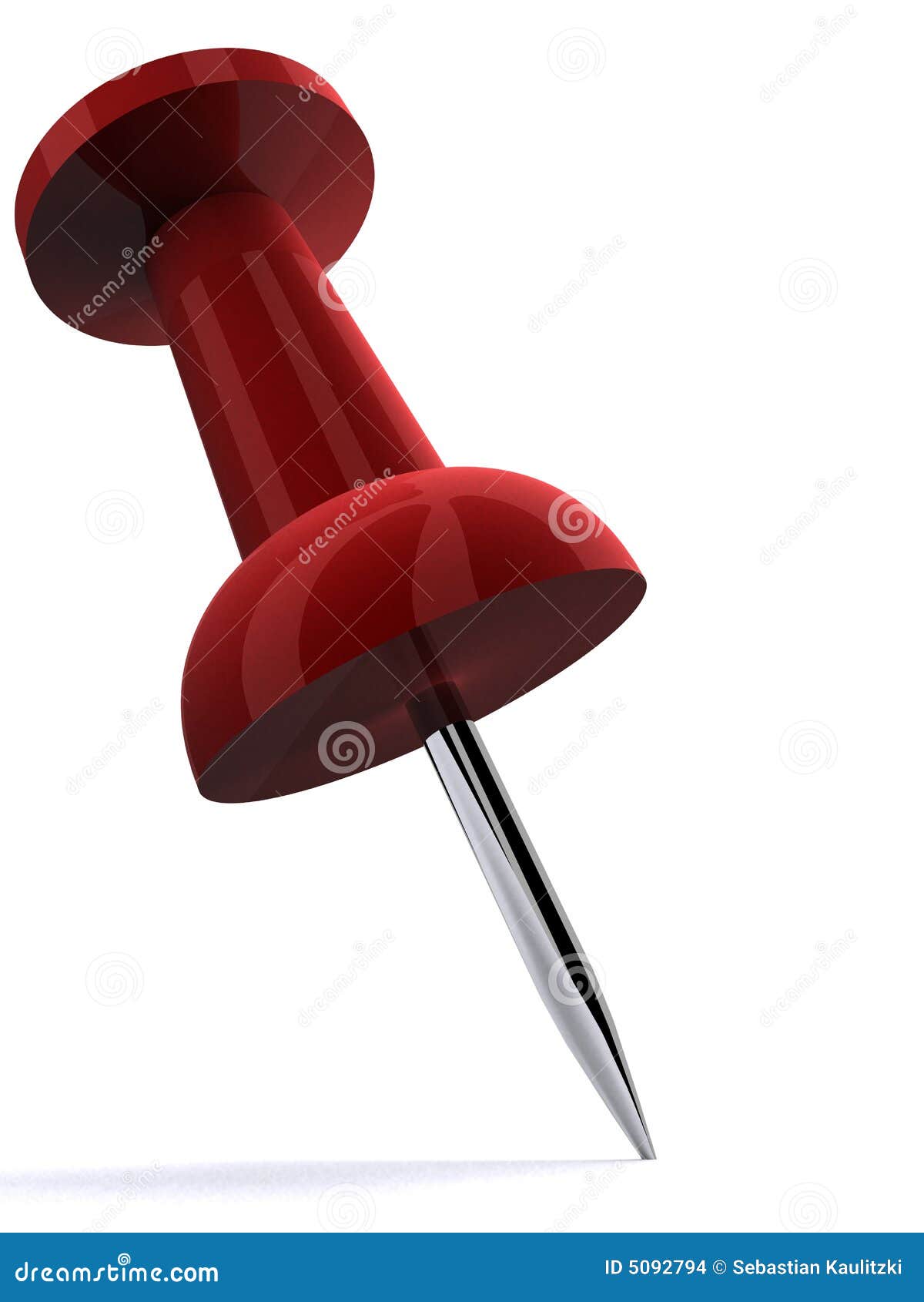 Red push pin stock illustration. Illustration of push - 5092794