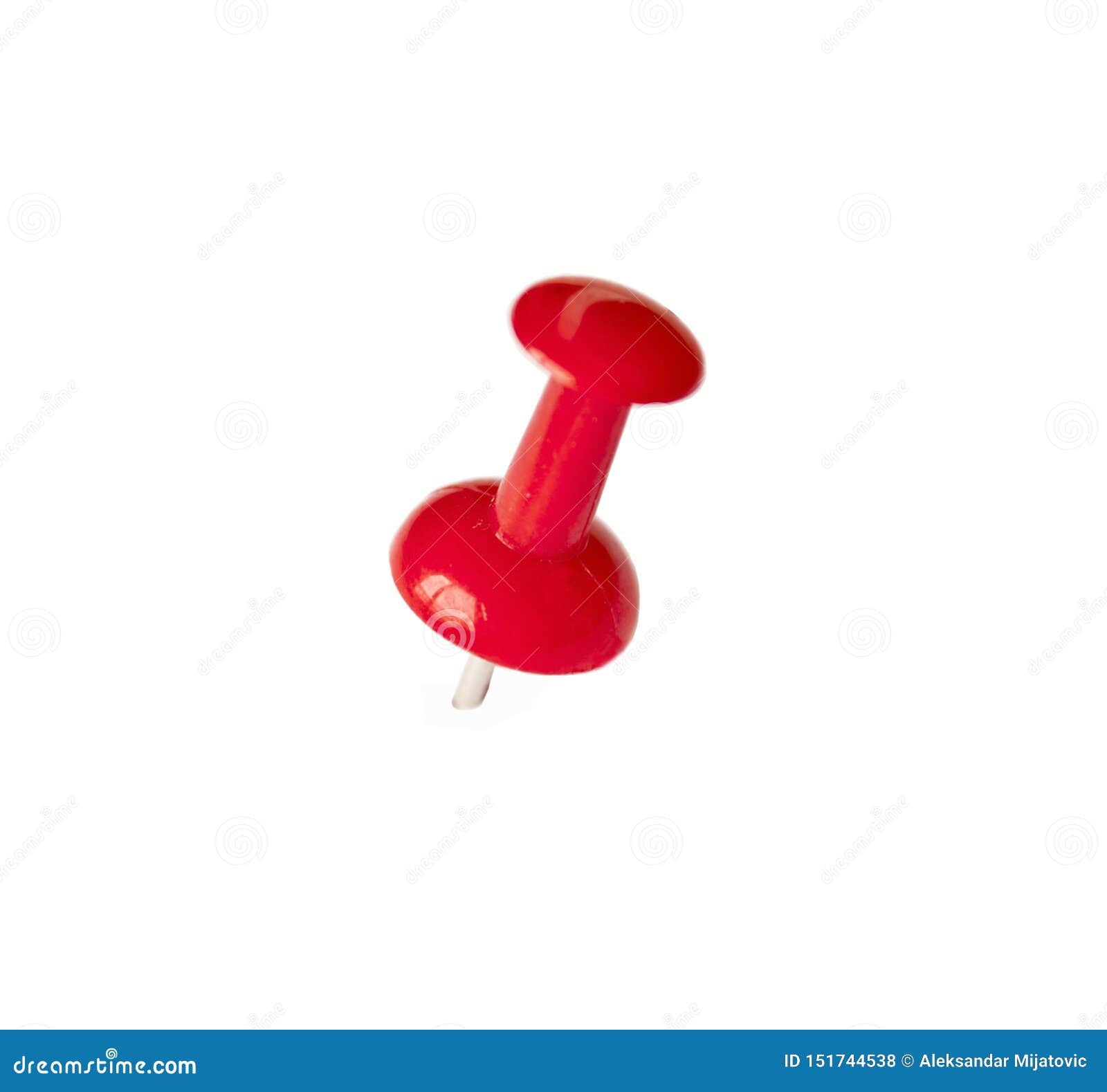 Red push pin isolated stock photo. Image of pinned, class - 151744538