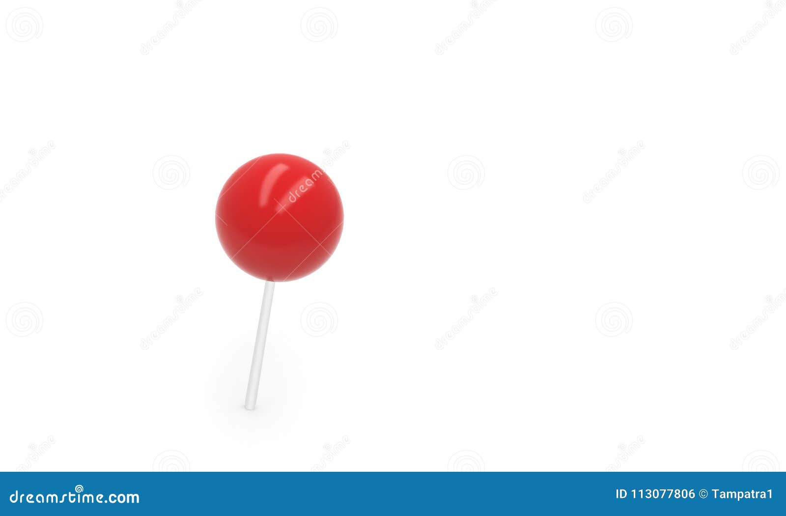 Red Push Pin, Thumbtack Isolated on White Background, 3d Stock ... Red Push Pin, Thumbtack Isolated on White Background, 3d Stock ...