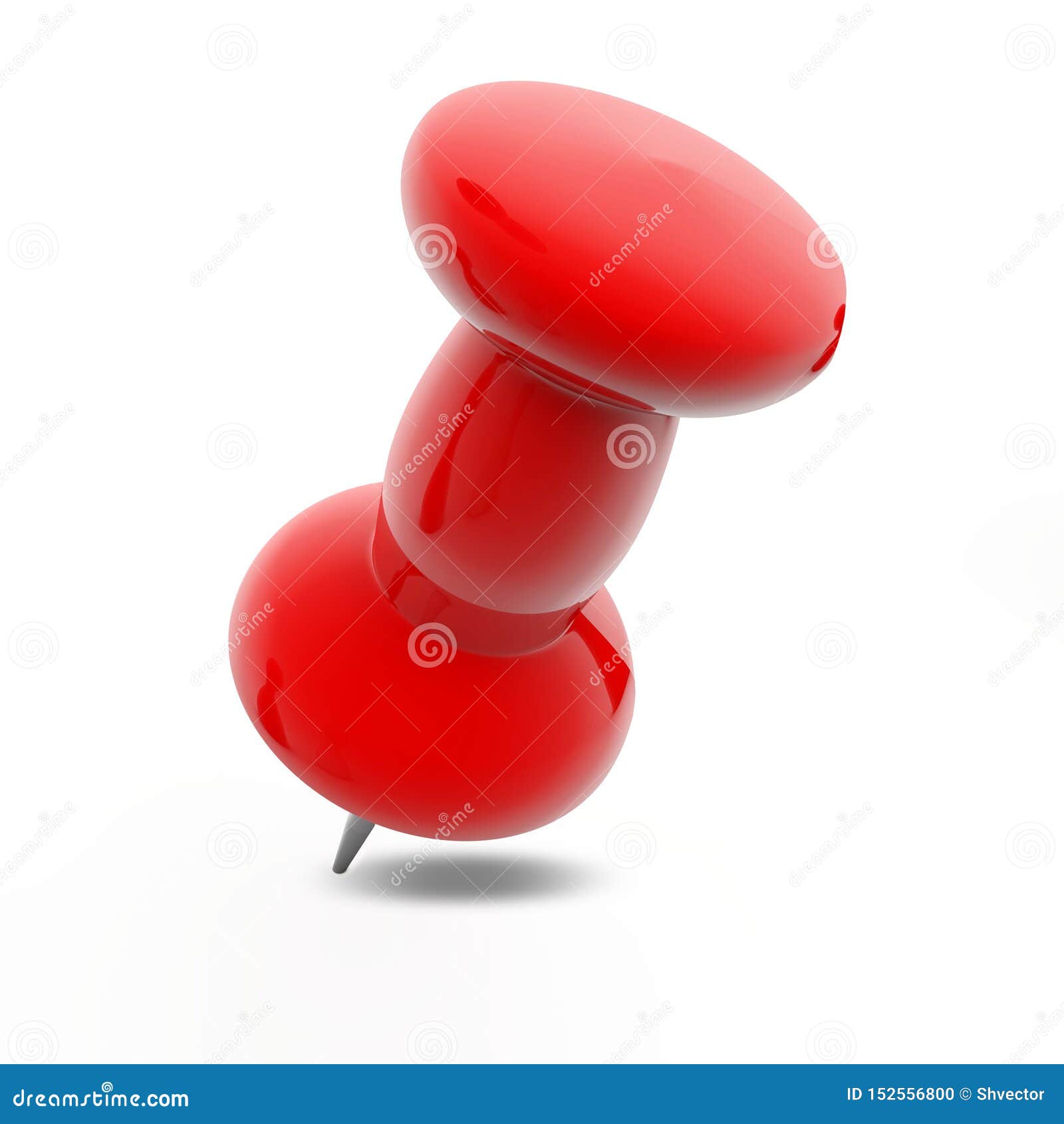Red push pin stock illustration. Illustration of shadow - 152556800