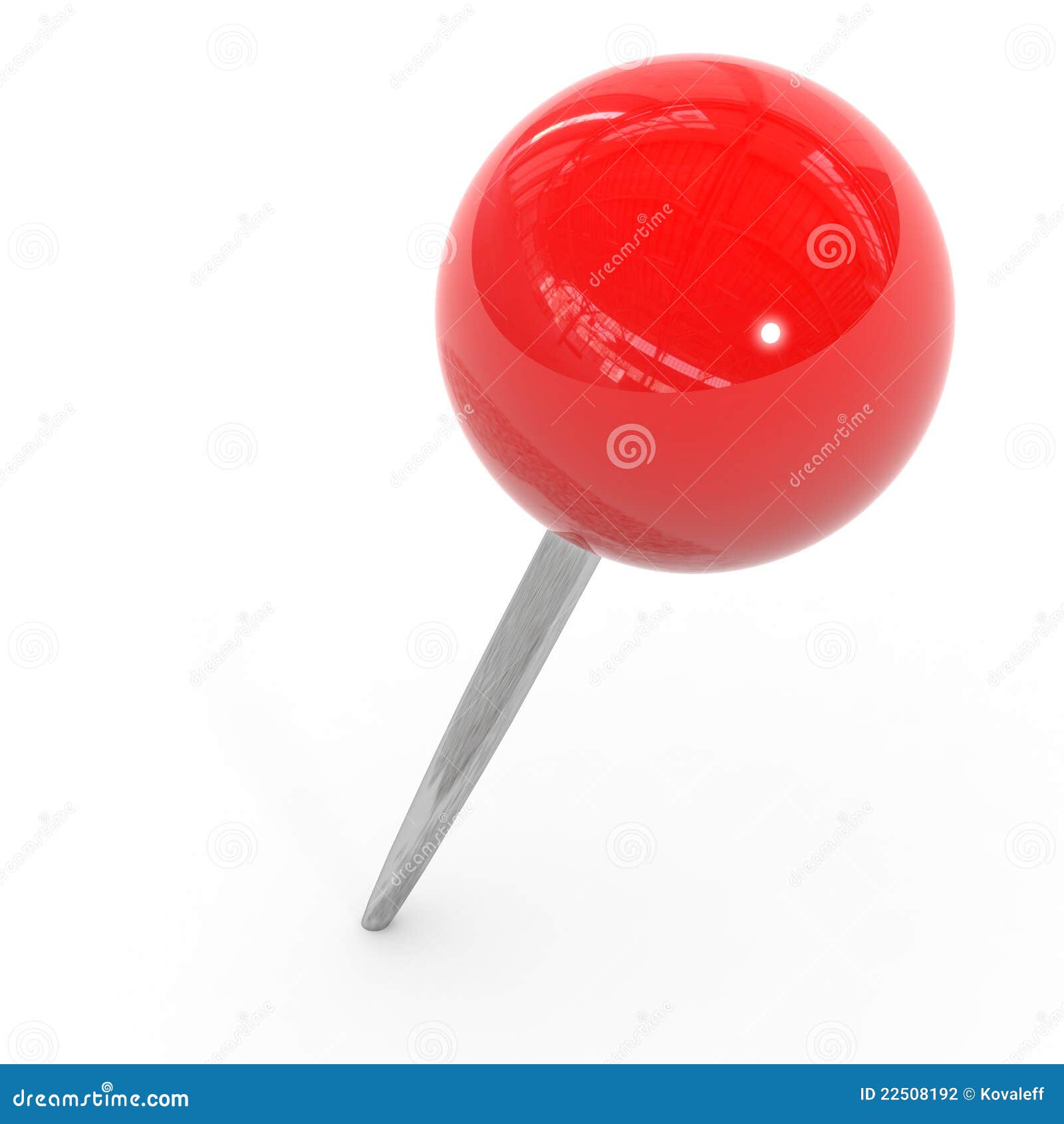 Red pushpin. stock illustration. Illustration of note - 22508192