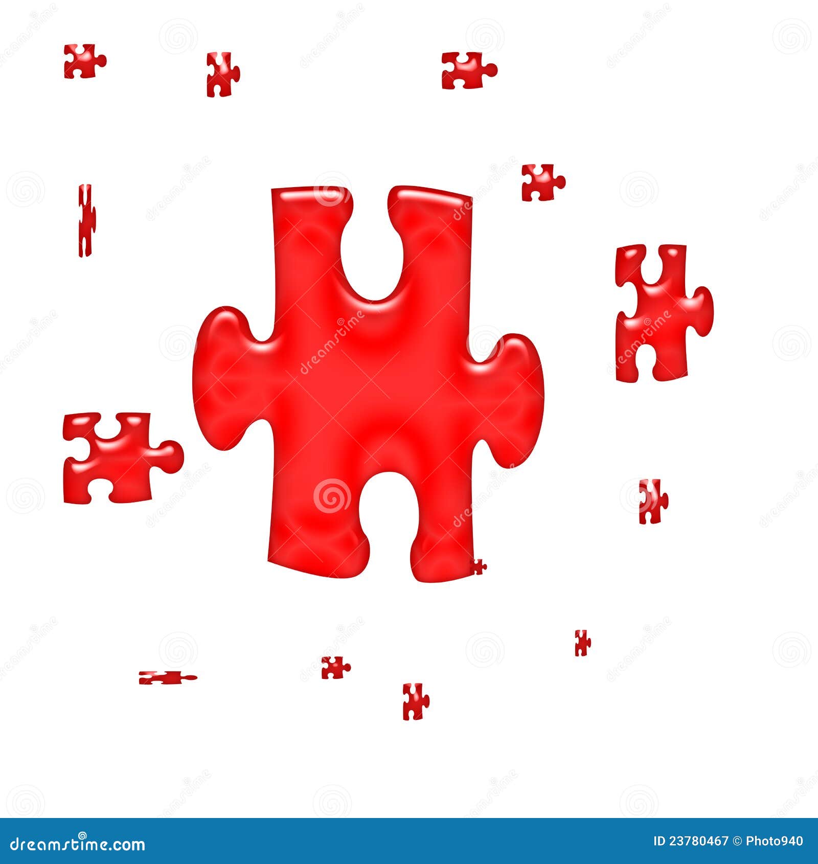 Red puzzle stock illustration. Illustration of fantasy - 23780467