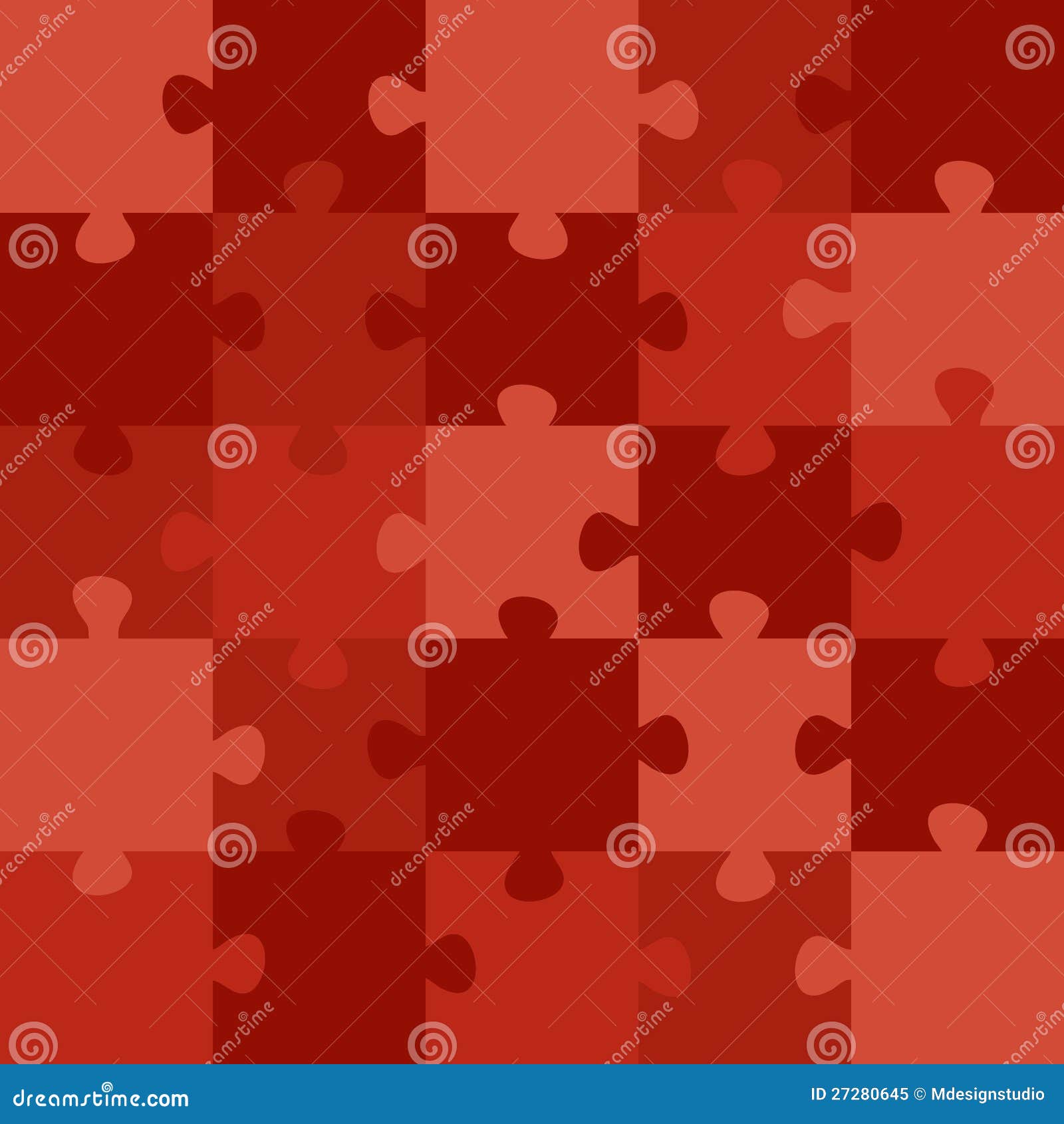 Red puzzle stock illustration. Illustration of attach - 27280645
