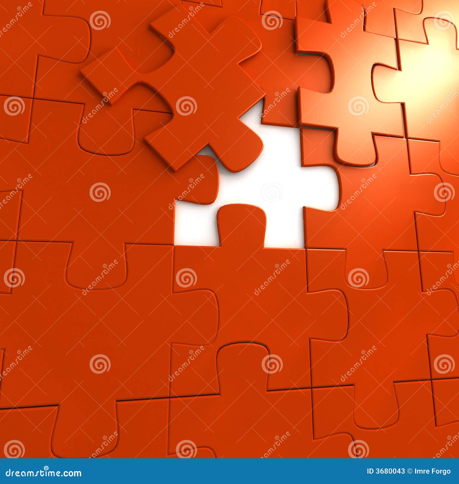 Red puzzle stock illustration. Illustration of perspective - 3680043