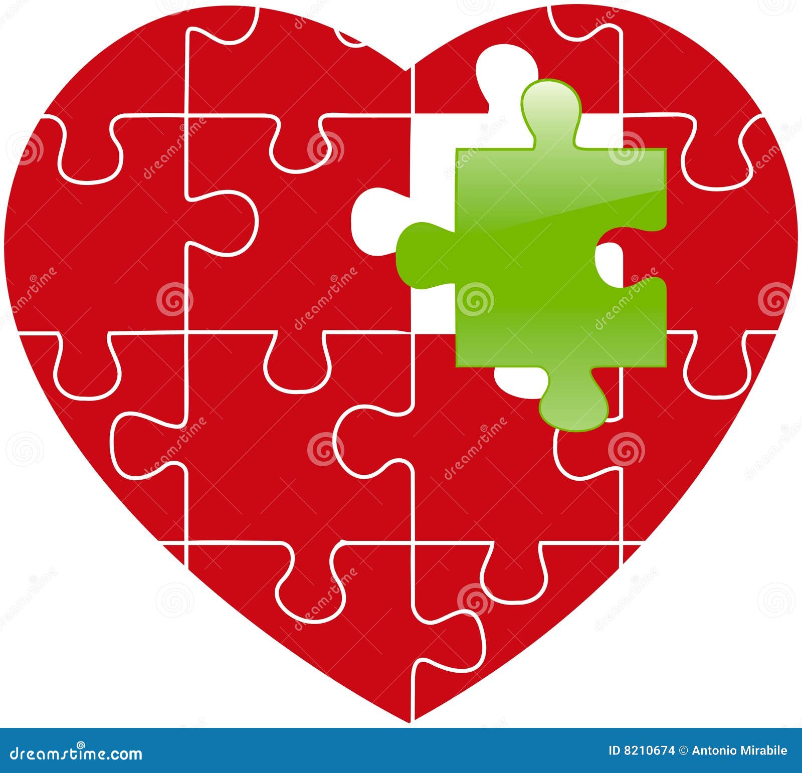 Red Puzzle Picture. Image: 8210674