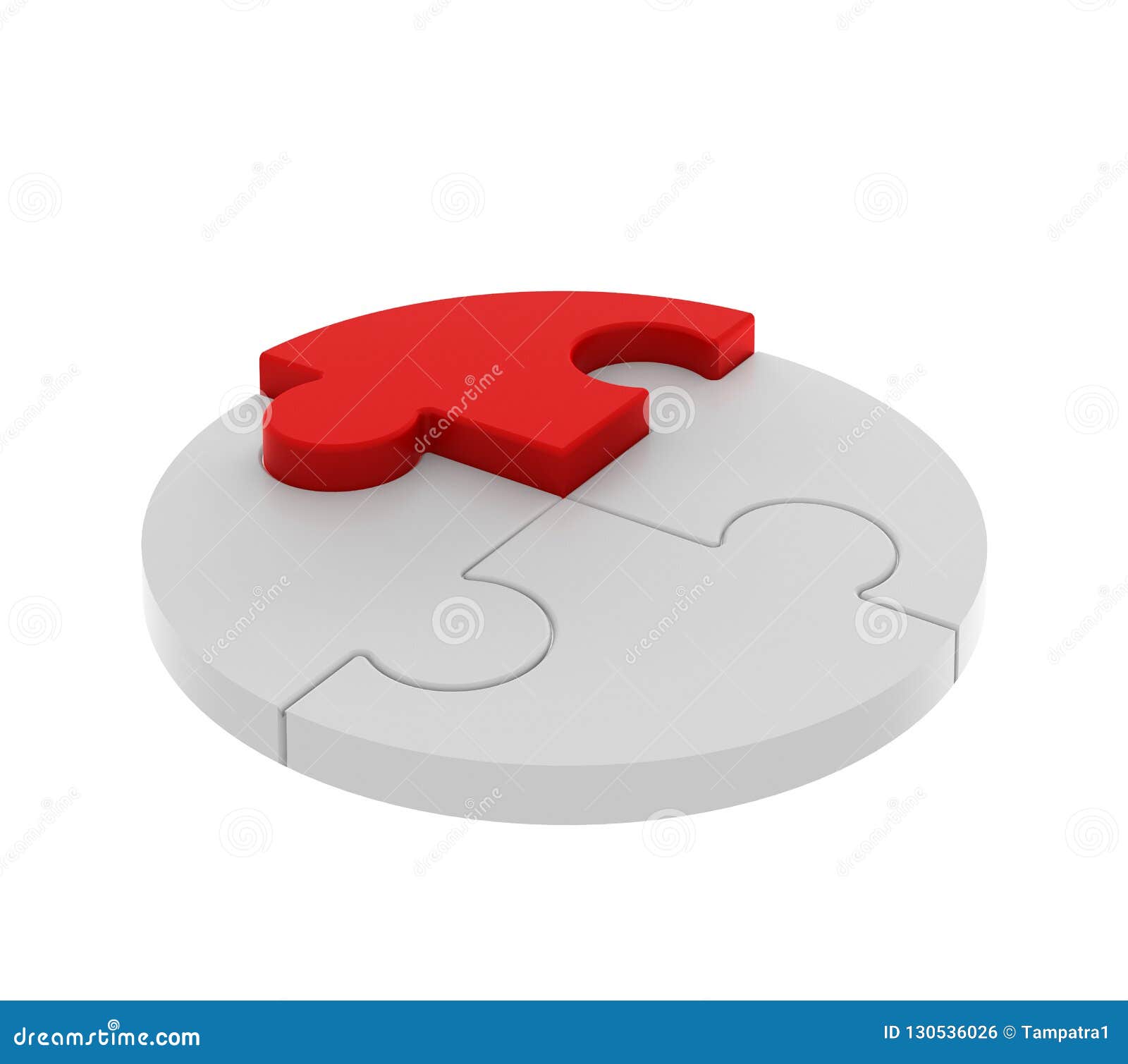 Red Puzzle Circle Jigsaw Pattern Isolated on White Background in Stock ...