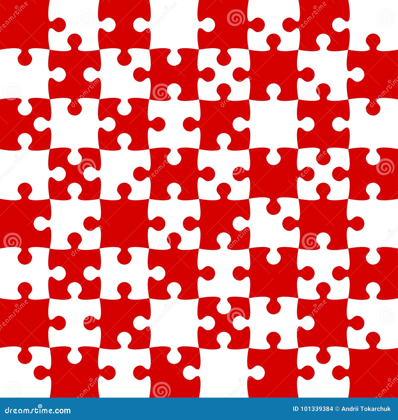 Red Puzzle Pieces - JigSaw Vector - Field Chess Stock Vector ...