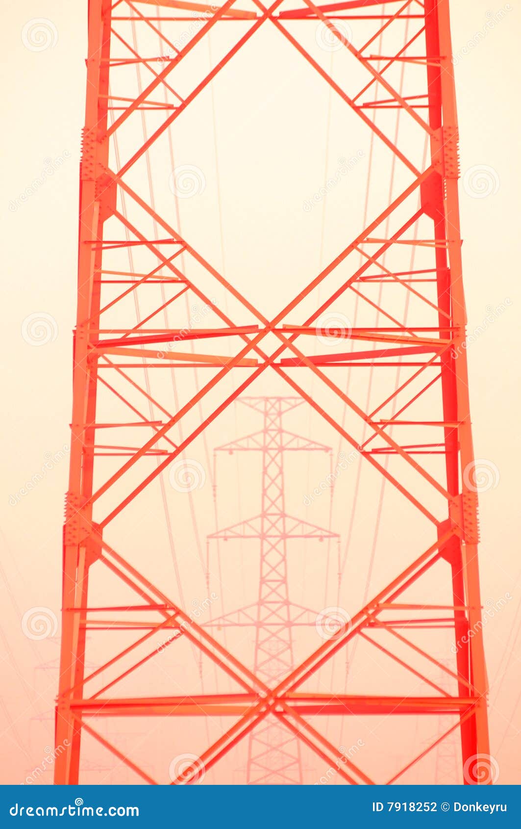 The red pylon stock photo. Image of structure, modern - 7918252