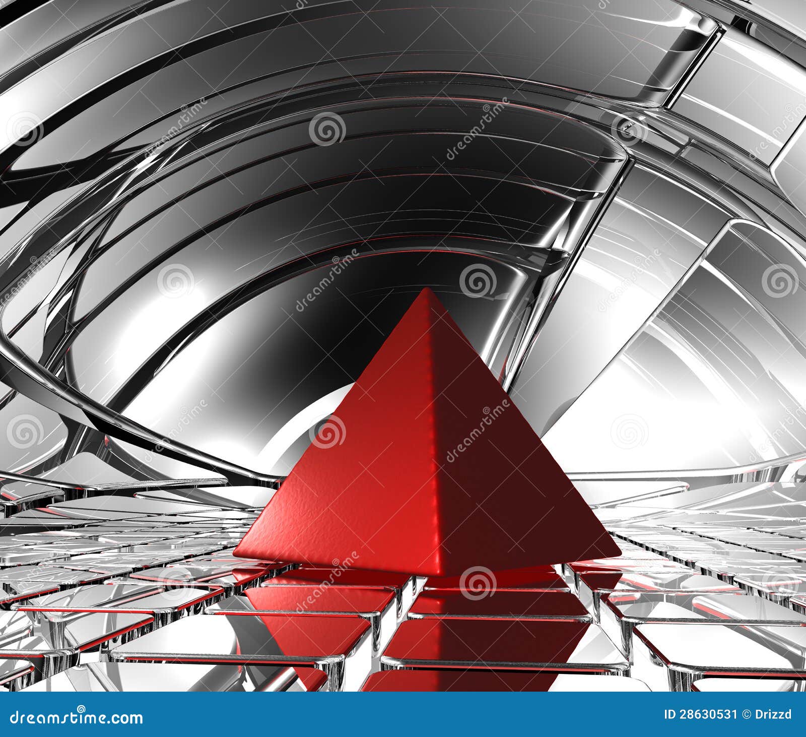Red pyramid stock illustration. Illustration of concept - 28630531