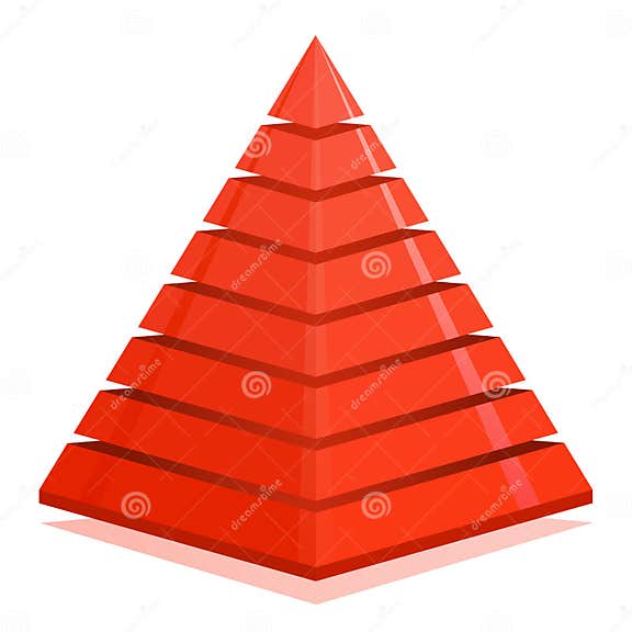 Red pyramid design element stock vector. Illustration of geometrical ...