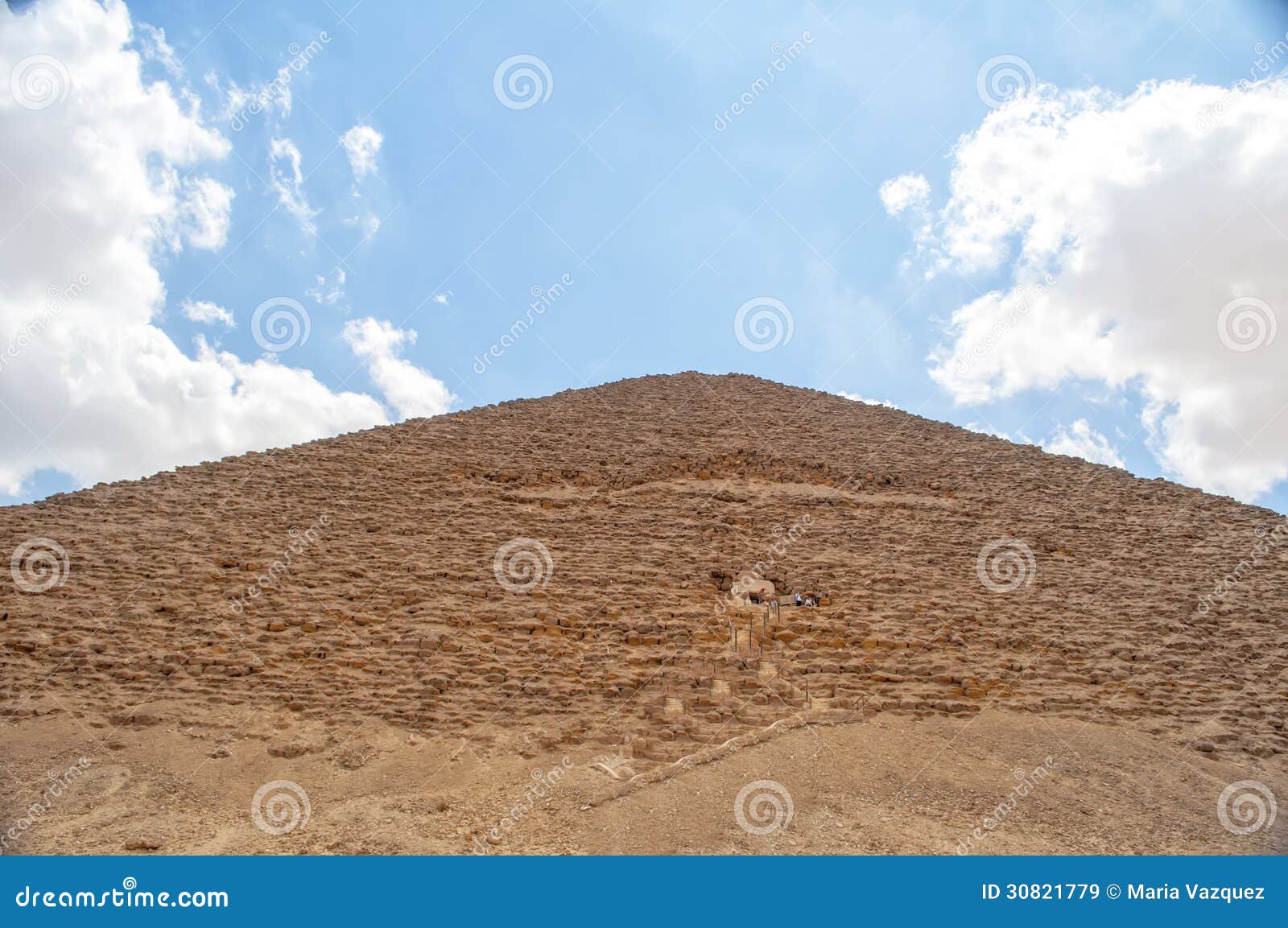Red pyramid in Egypt stock image. Image of archeology - 30821779