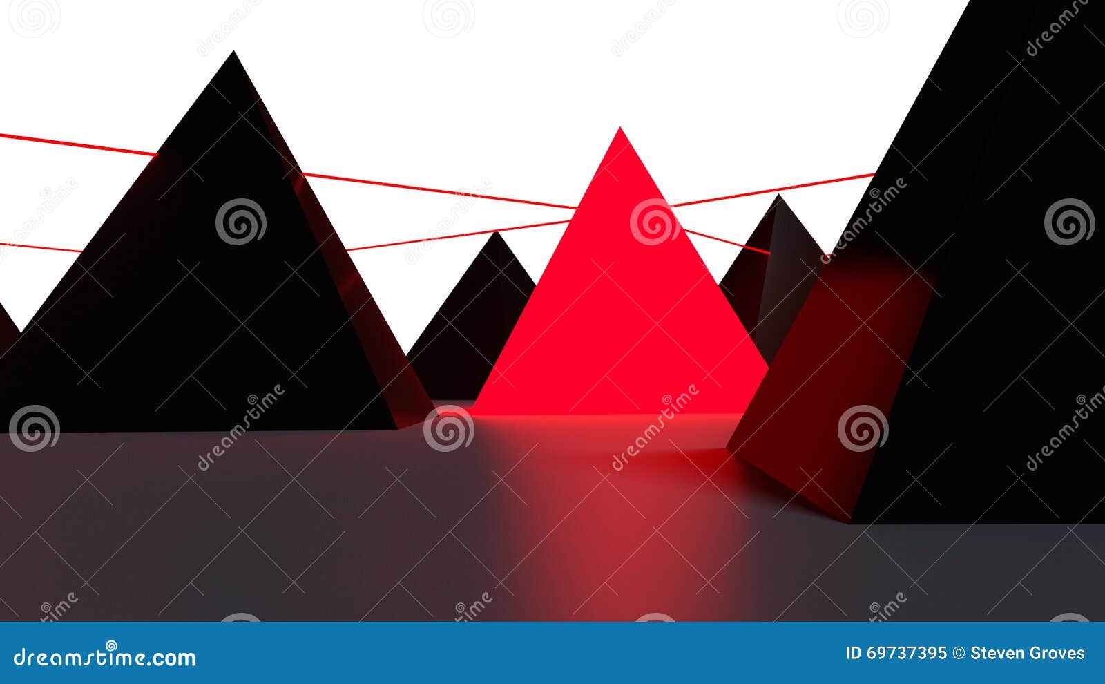 Red pyramid stock illustration. Illustration of style - 69737395