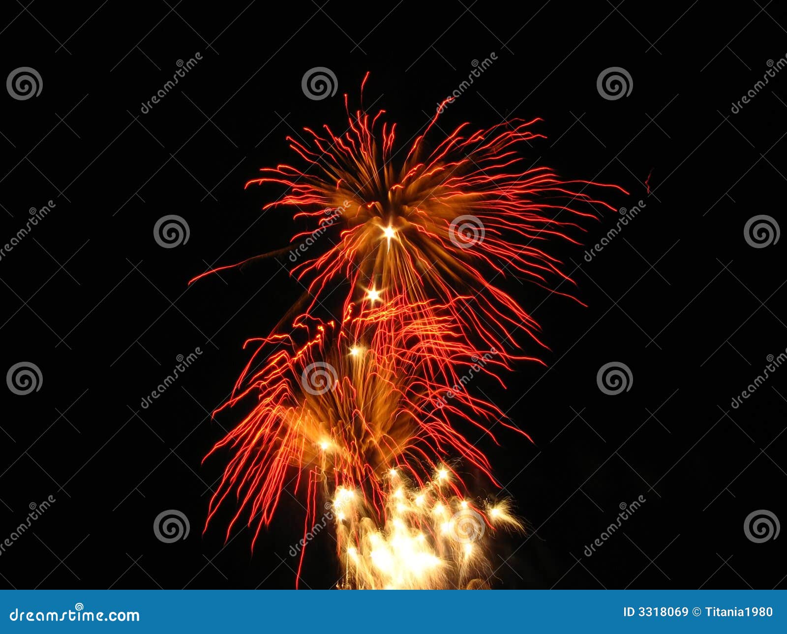 Red pyrotechnics stock image. Image of colorful, firecracker - 3318069