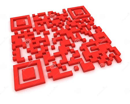 Red QR-code stock illustration. Illustration of code - 20060890