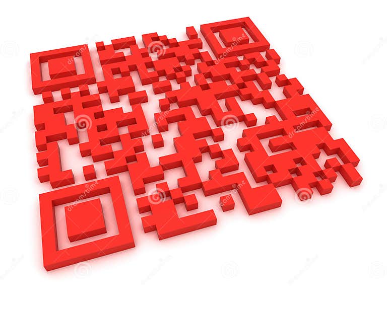 Red QR-code stock illustration. Illustration of code - 20060890