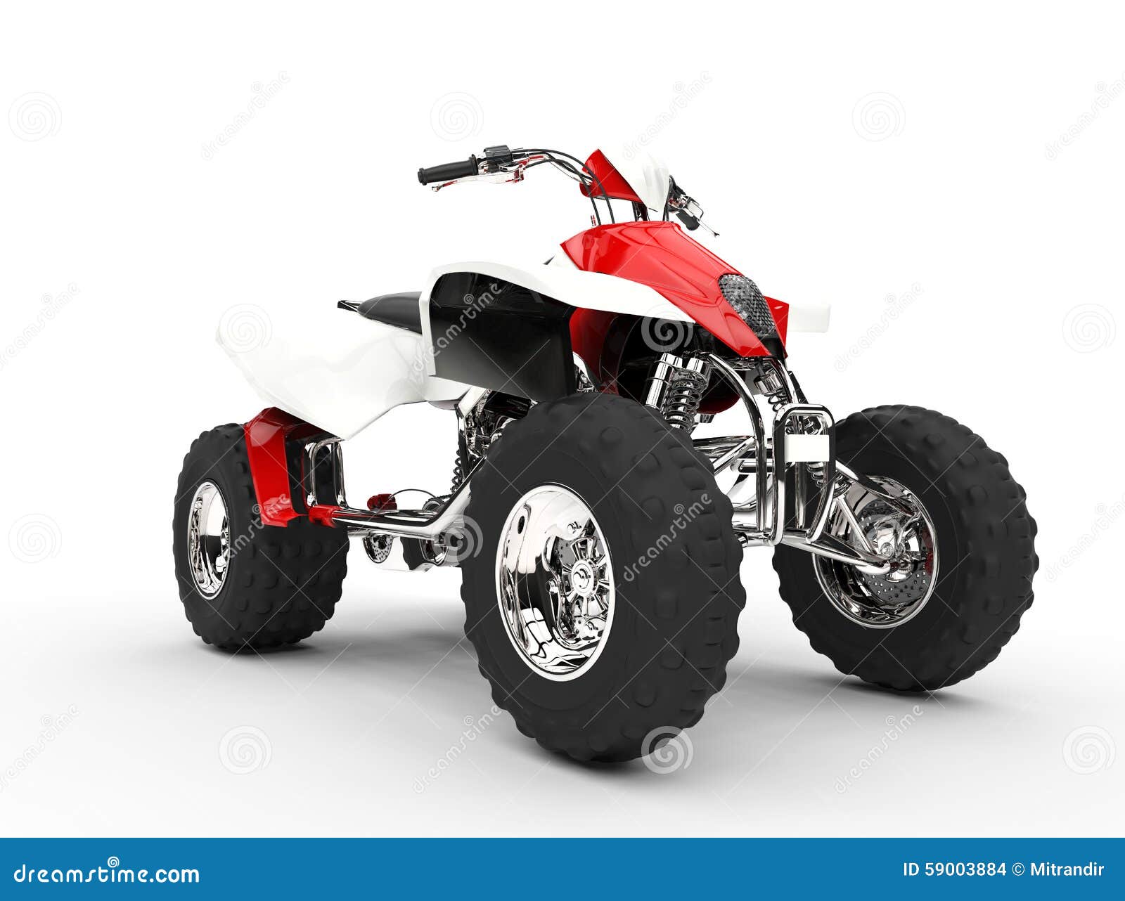Red Quad - Front View stock illustration. Illustration of background ...