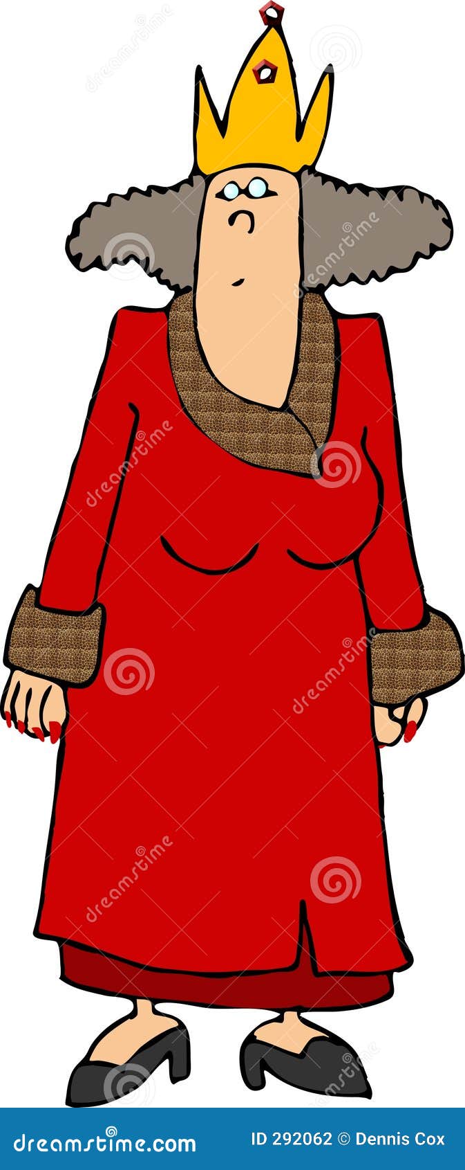 Red Queen stock illustration. Illustration of regal, woman - 292062