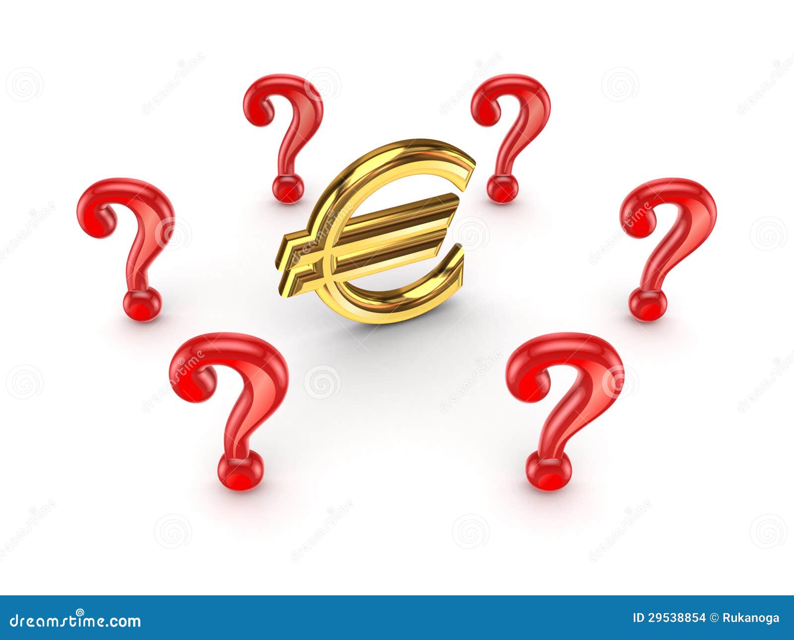 Red Query Marks Around Euro Sign. Stock Illustration - Illustration of ...