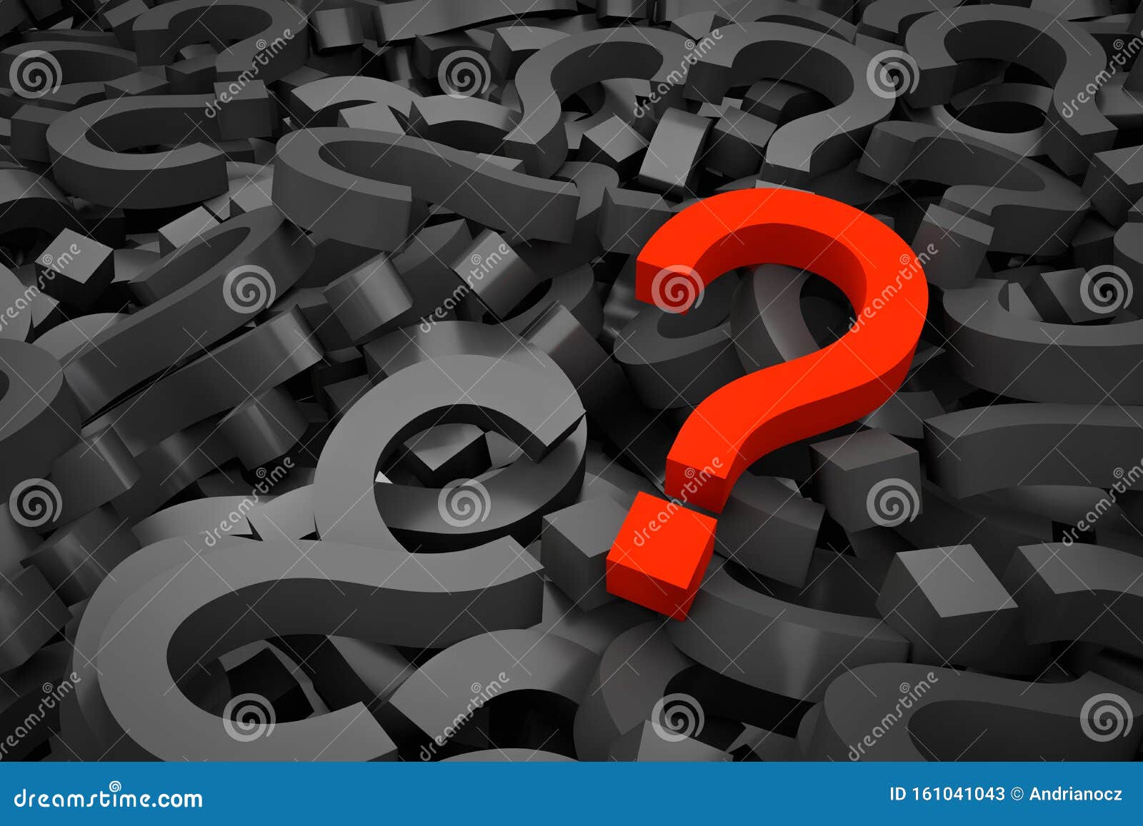 Red Question Mark Black Background