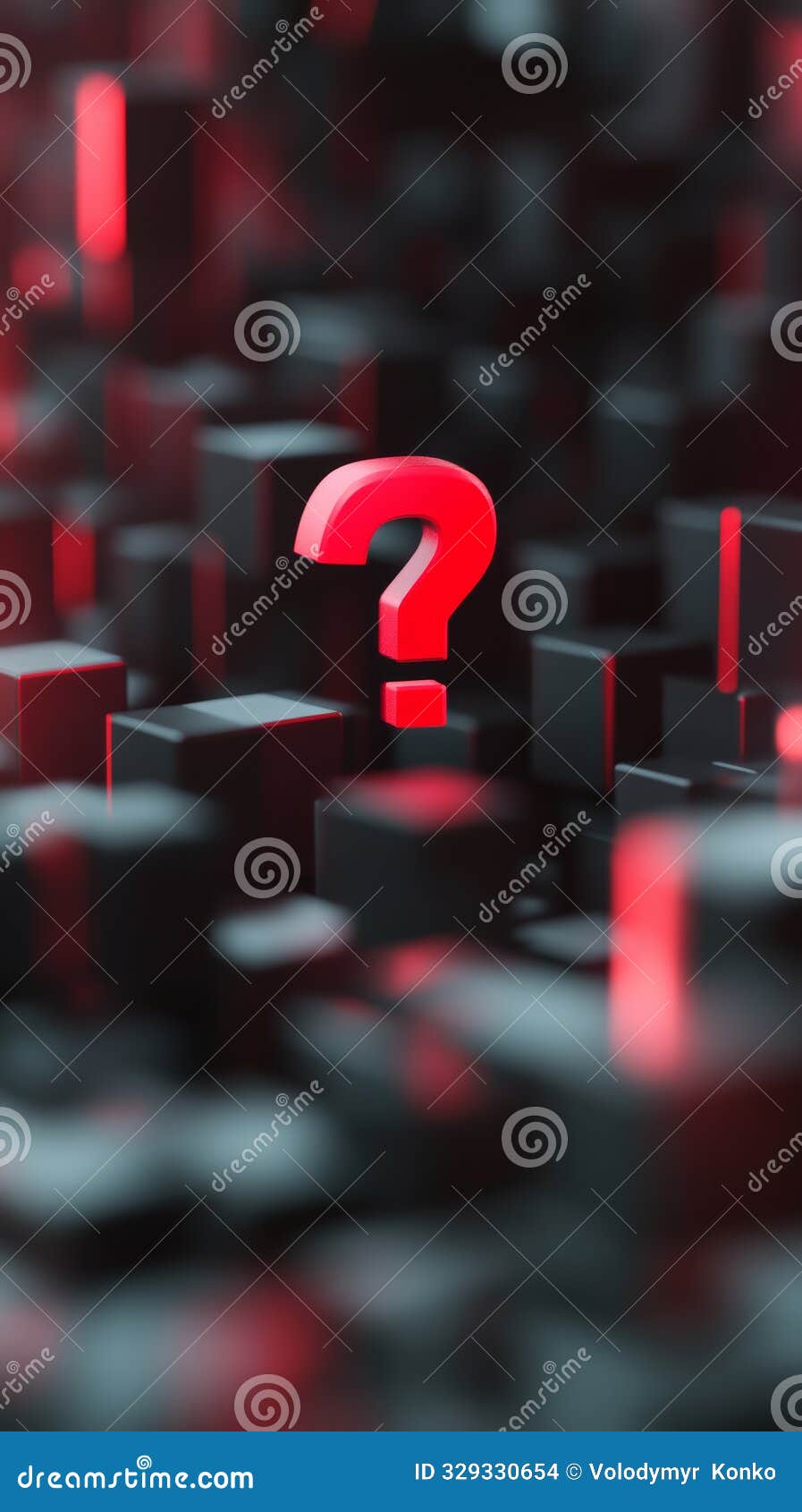 Red Question Mark on Black Abstract Background, Glowing Effect. Concept ...