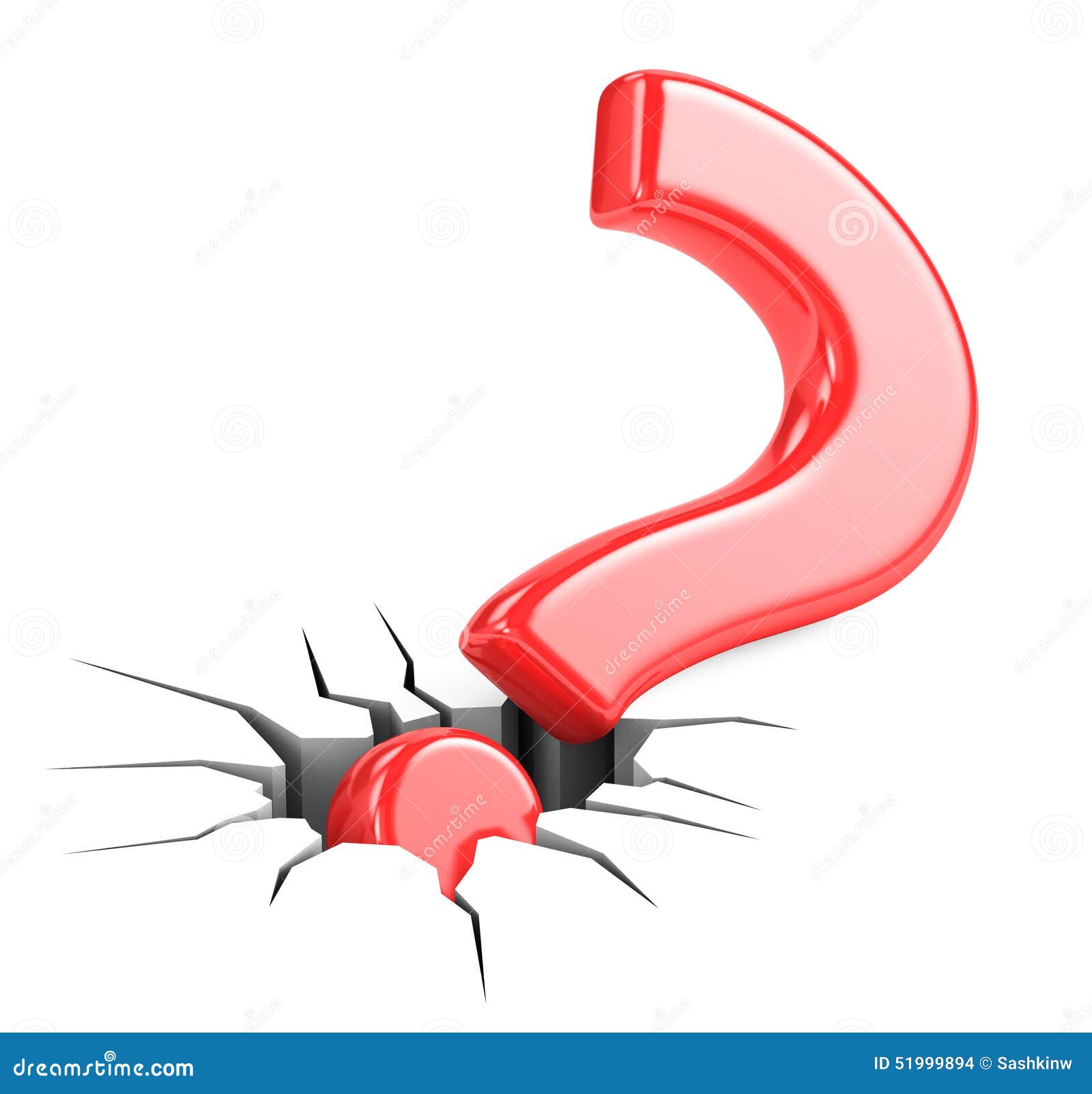 Red Question Mark in the Cracks Stock Illustration - Illustration of ...