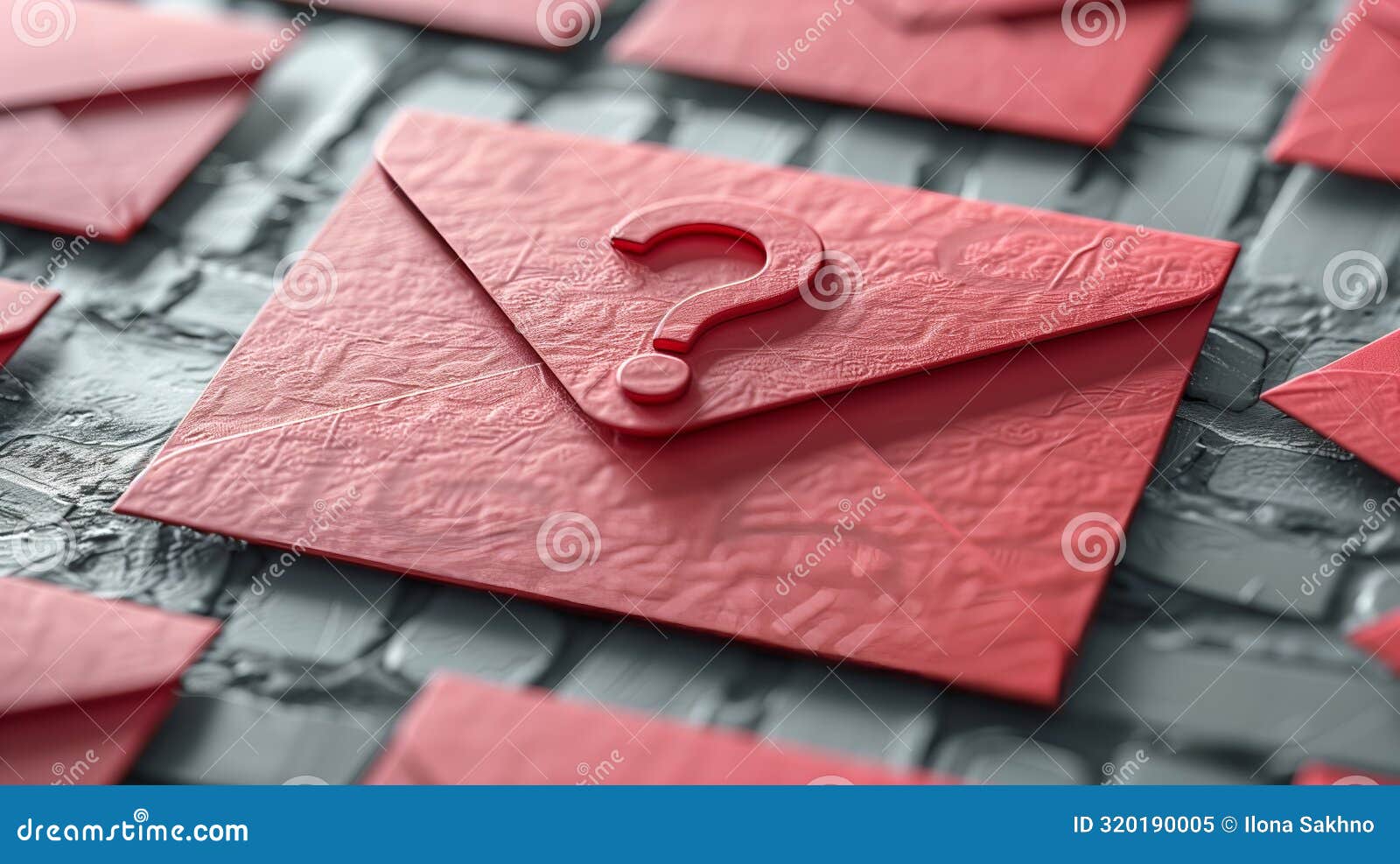 Red Question Mark on Red Envelope, Symbol of Uncertainty and Mystery ...